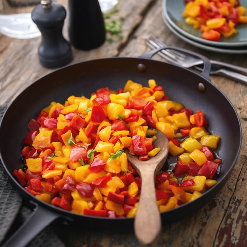 Duo de poivrons rouges et jaunes bio, Espagne - Picard Réunion
