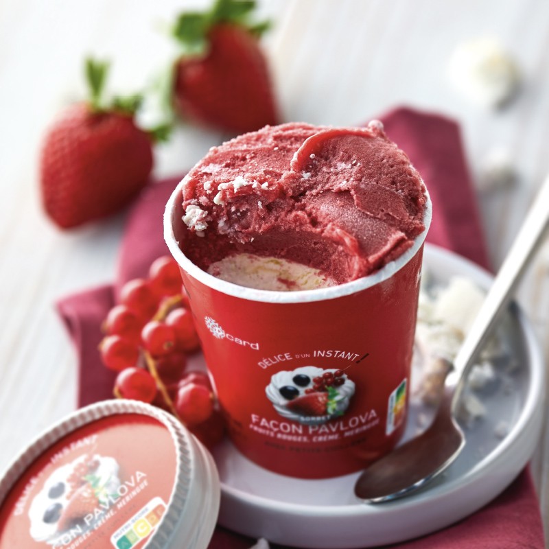 Picard Réunion - Sorbet façon pavlova,fruits rouges, crème,meringue